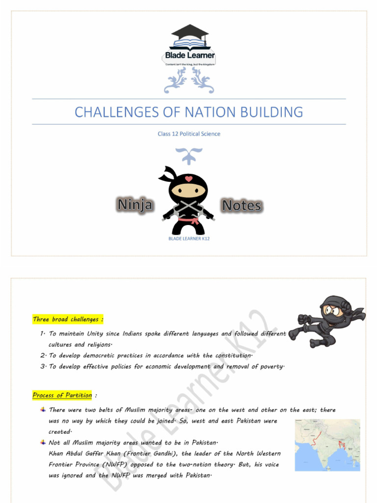 Challenges of Nation Building Notes | PDF | Democracy | Political ...