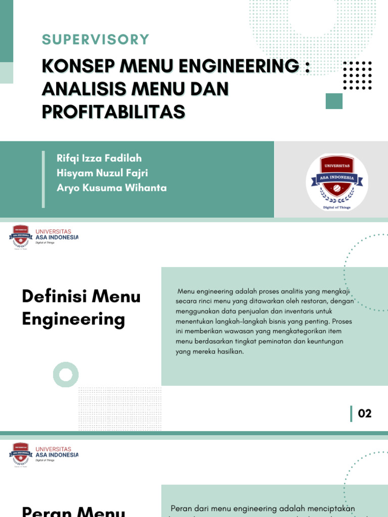 Analisis Menu Engineering Restoran | PDF