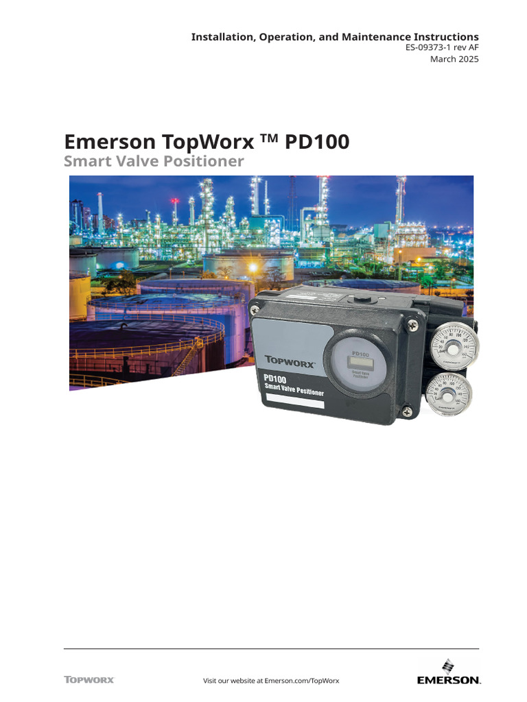 Manual Pd100 Installation Operation Maintenance Topworx en 8499202 ...