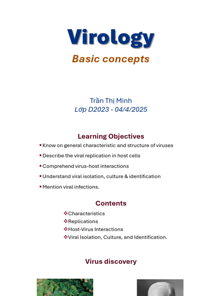 Virology_Basic Concepts_D2023_to SV_04Apr25 (1) | PDF | Virus | Hiv