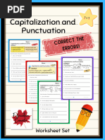 Capital Letters Full Stops Question Marks Worksheet Class2 | PDF