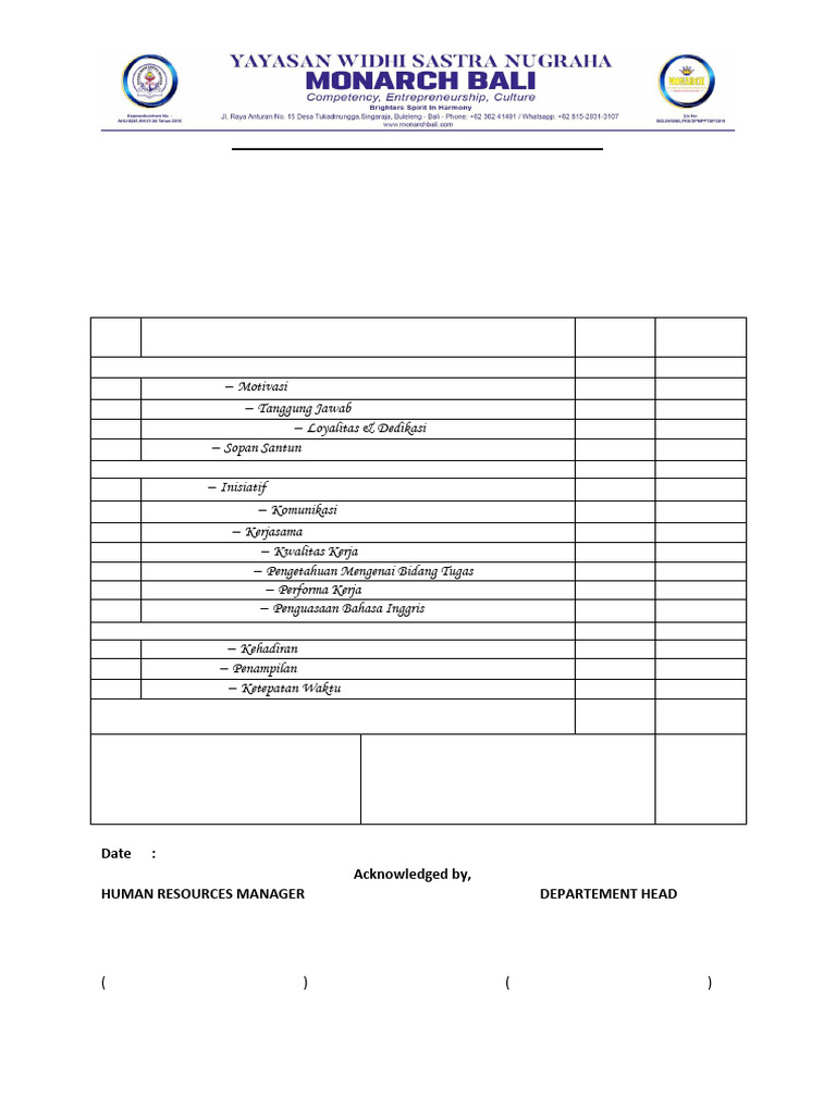 8 Trainee Evaluation Form | PDF