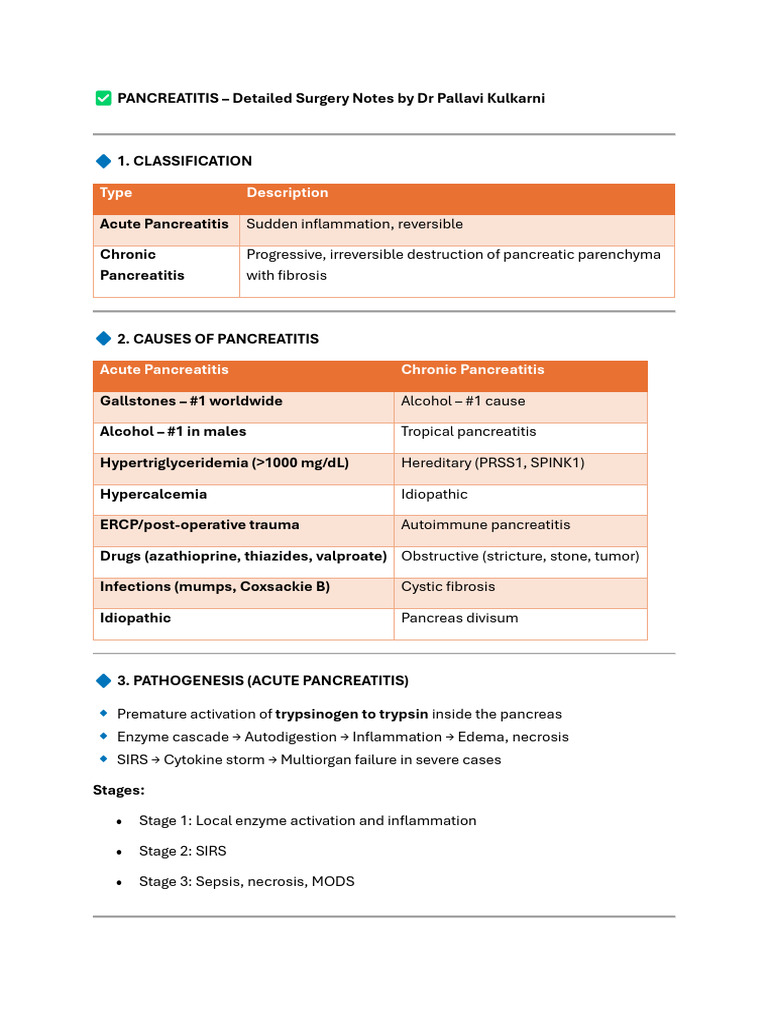 Chronic Pancreatitis Overview by Dr. Kulkarni | PDF | Pancreas ...