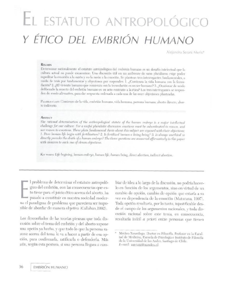 Serani Embrion Humano | PDF