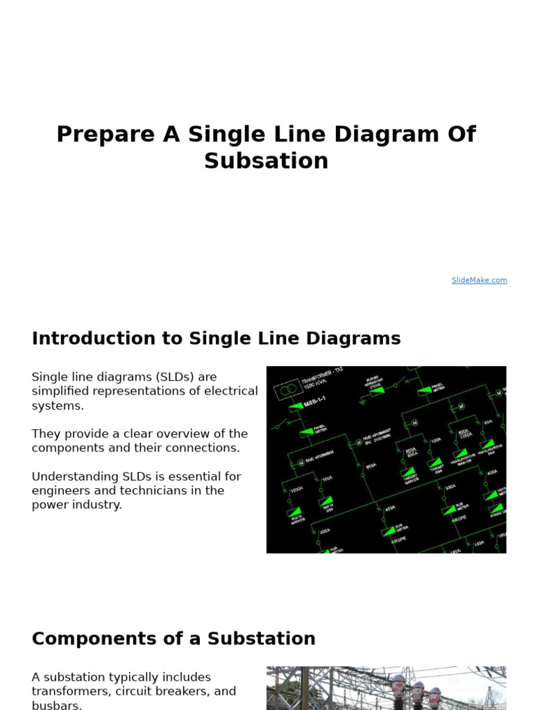 Creating Single Line Diagrams for Substations | PDF