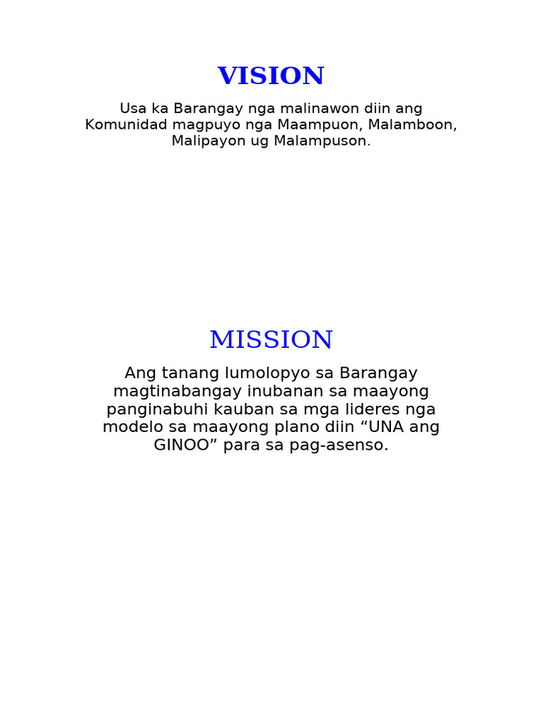Vision and Mission | PDF