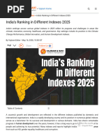 Recent Index Rankings 2025 | PDF | Economies