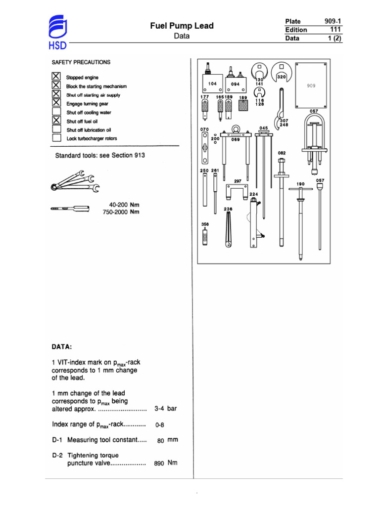 Fuel Pump and Cam Lead 6s50mc | PDF