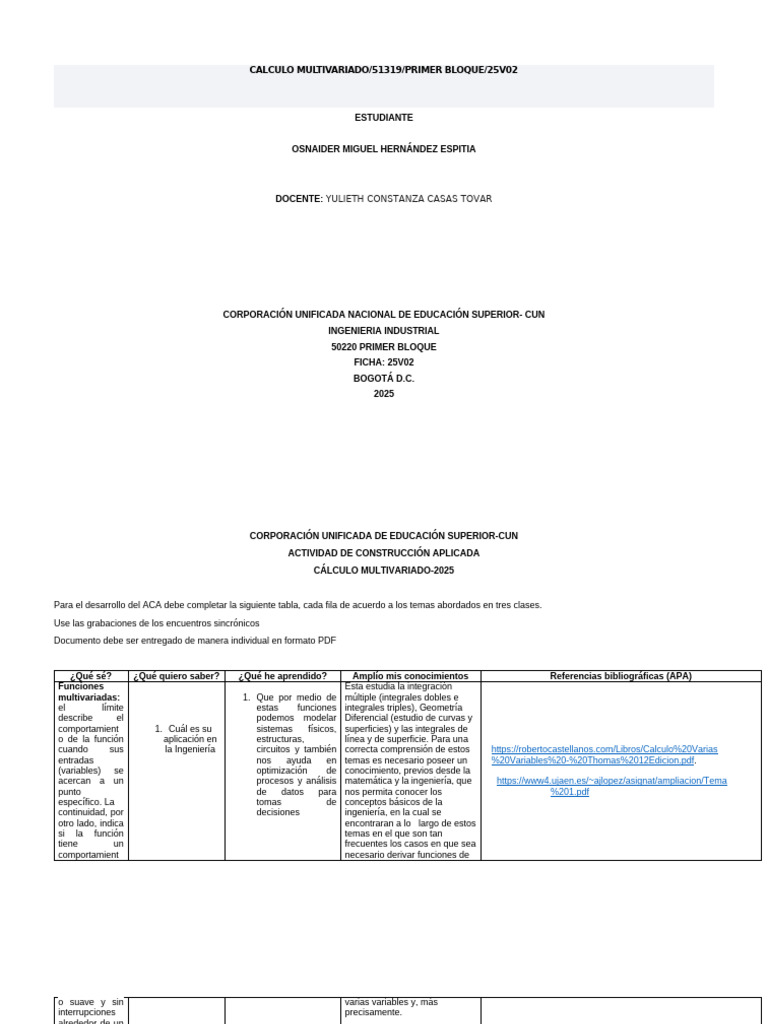 Aca Trabajo Final Calculo Septimo Semestre | PDF | Derivado | Integral