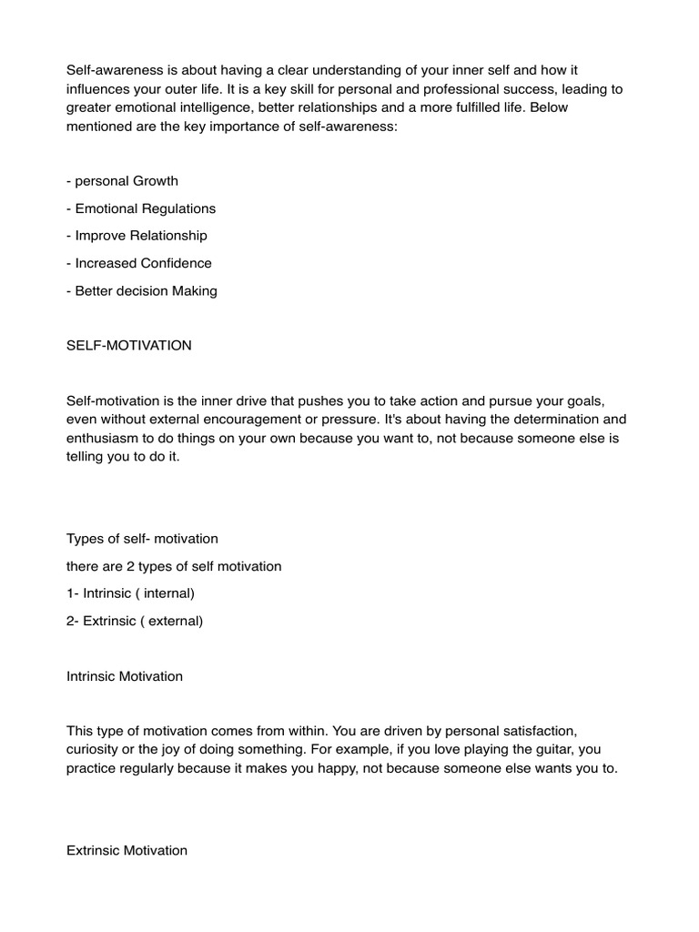 Unit-2 Self Management | PDF | Professional Skills | Time Management
