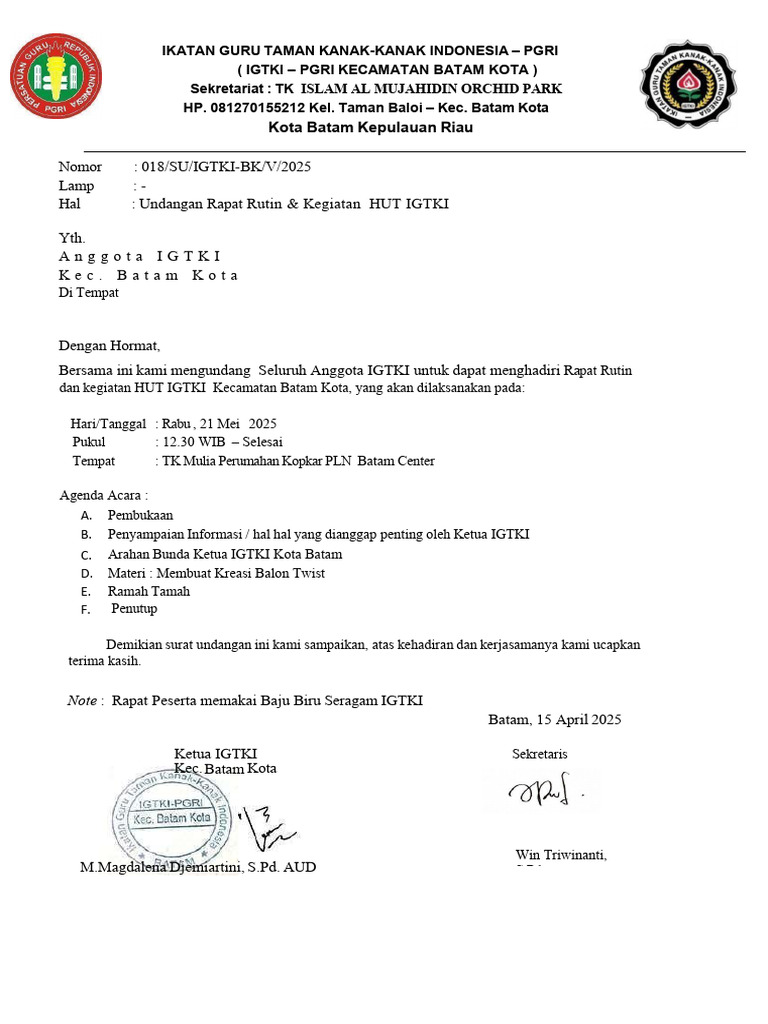 OK Undangan Mei | PDF