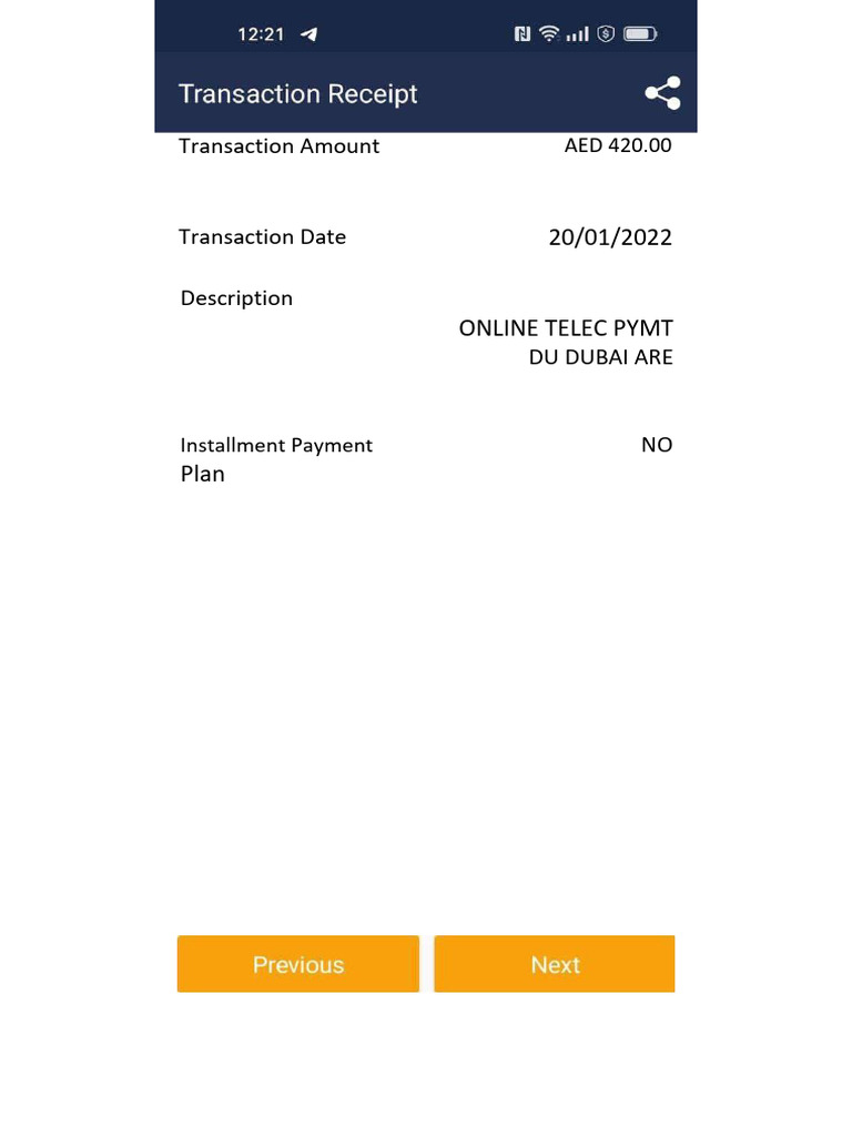 Du Payment Bill of Owner.... | PDF