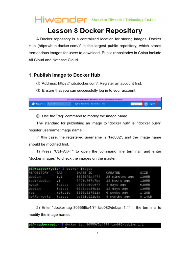 Lesson 8 Docker Repository | PDF | Login | Zip (File Format)