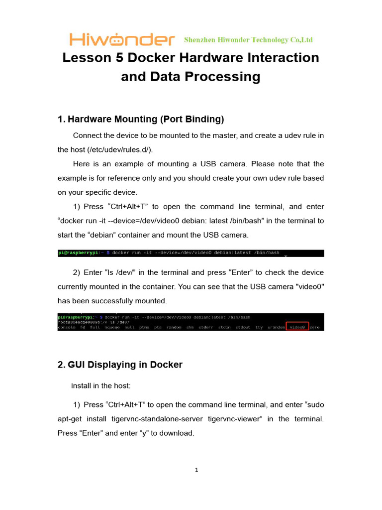 Docker Hardware Interaction Guide | PDF | System Software | Utility ...