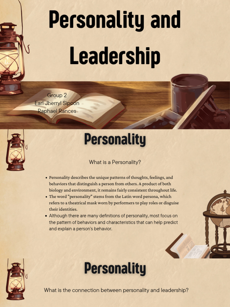 Personality and Leadership | PDF | Leadership | Cognition
