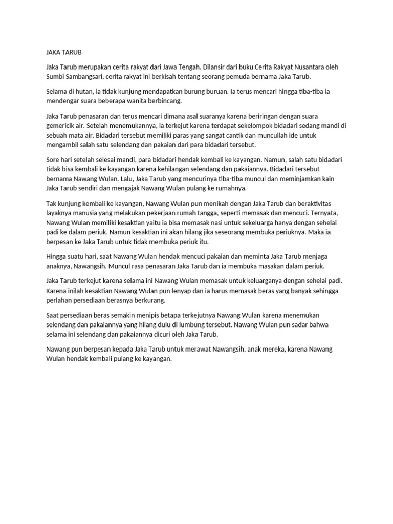 Jaka Tarub | PDF