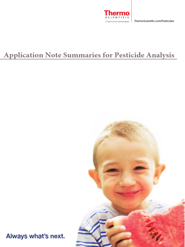 Pesticide Analysis Application Notes | PDF | Gas Chromatography–Mass ...