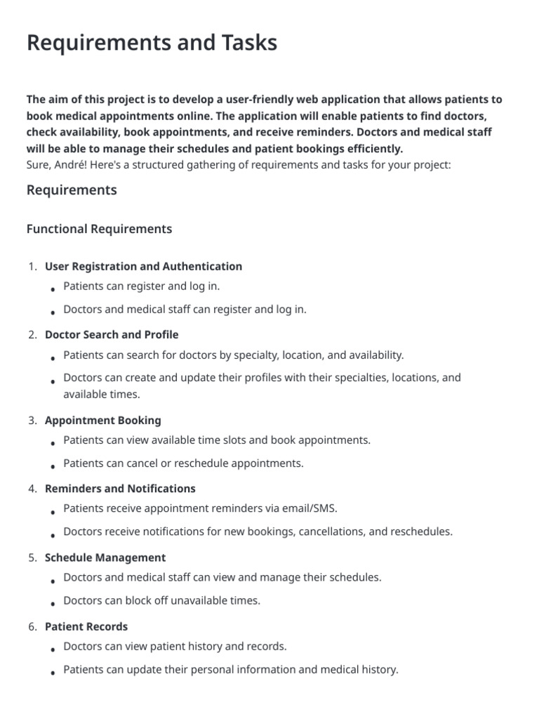 Requirements and Tasks-20240708160792 | PDF | Usability | Computer ...