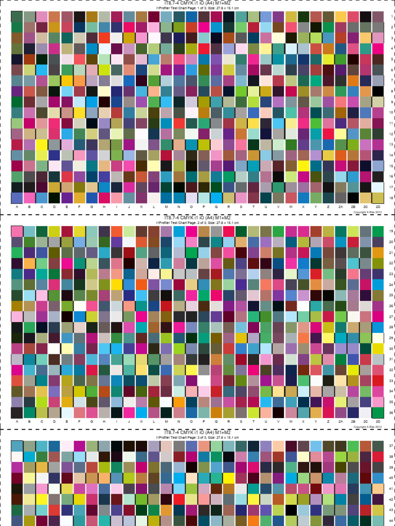 IT8.7-4 CMYK Test Chart Overview | PDF
