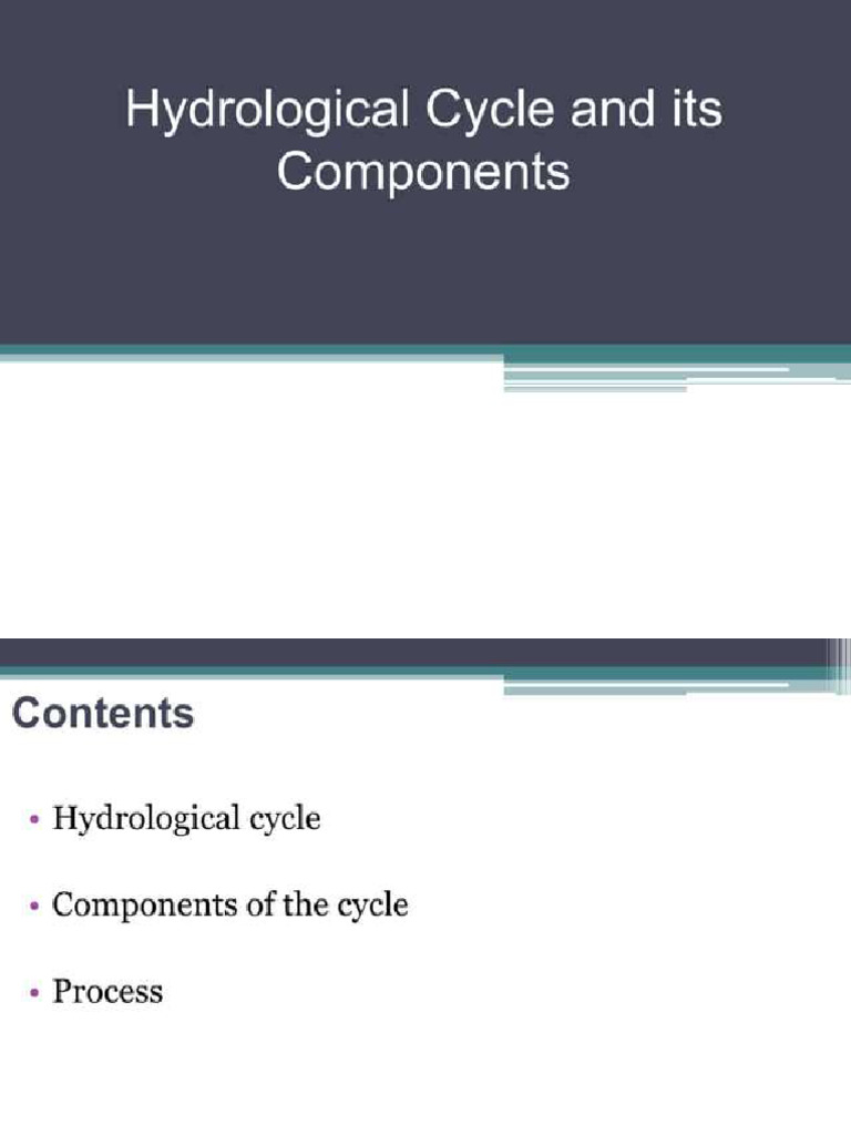 Hydrological Cycle Unit 1 | PDF