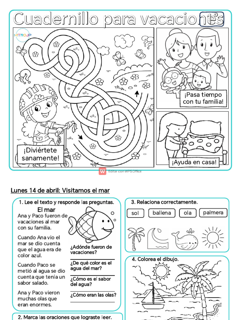 Cuadernillo de Actividades para Vacaciones | PDF | Circo