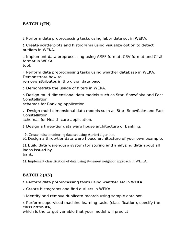 DW Univ Lab Qs (Updated) | PDF