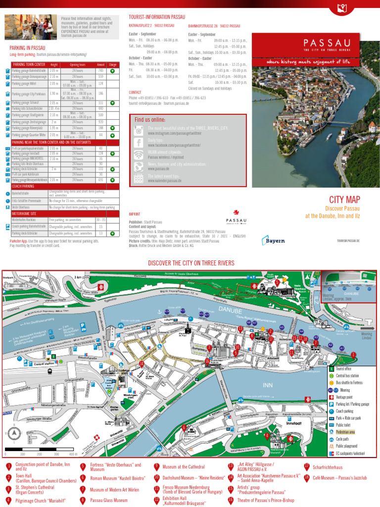 Passau Citymap Englisch 2023 | PDF
