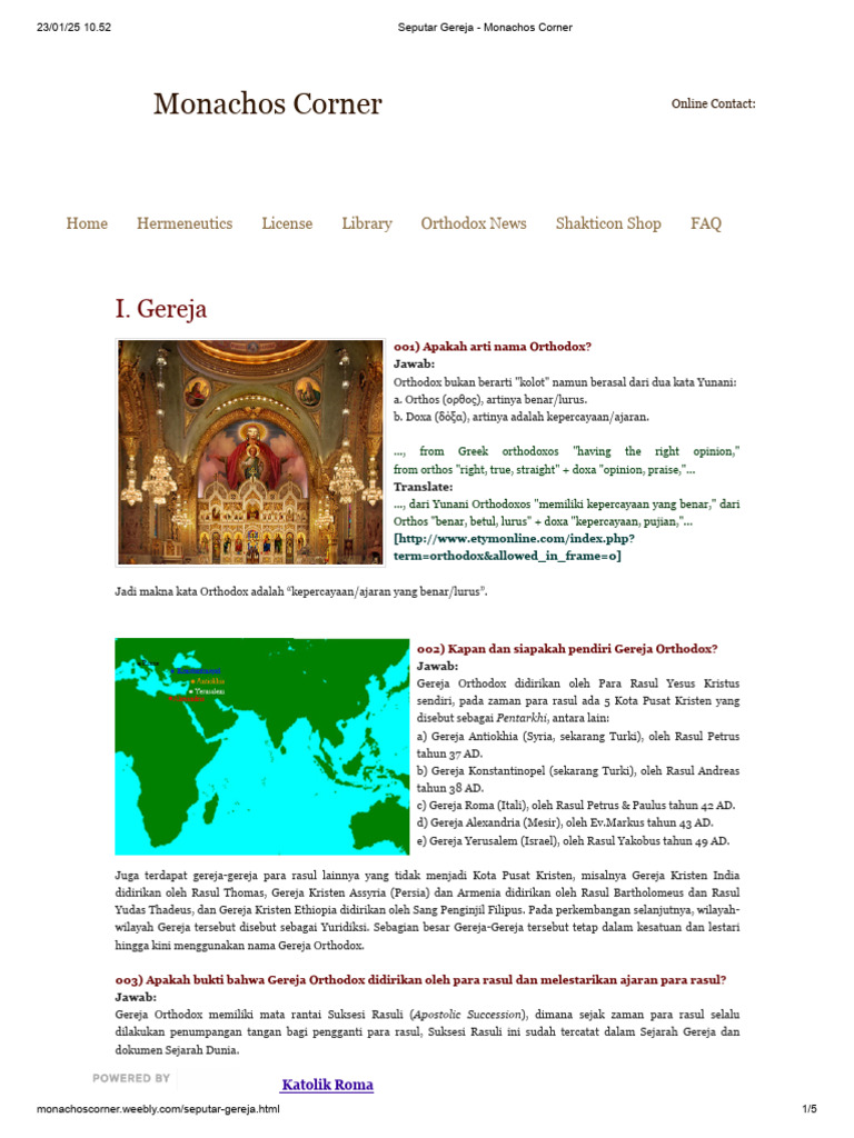 Seputar Gereja - Monachos Corner | PDF