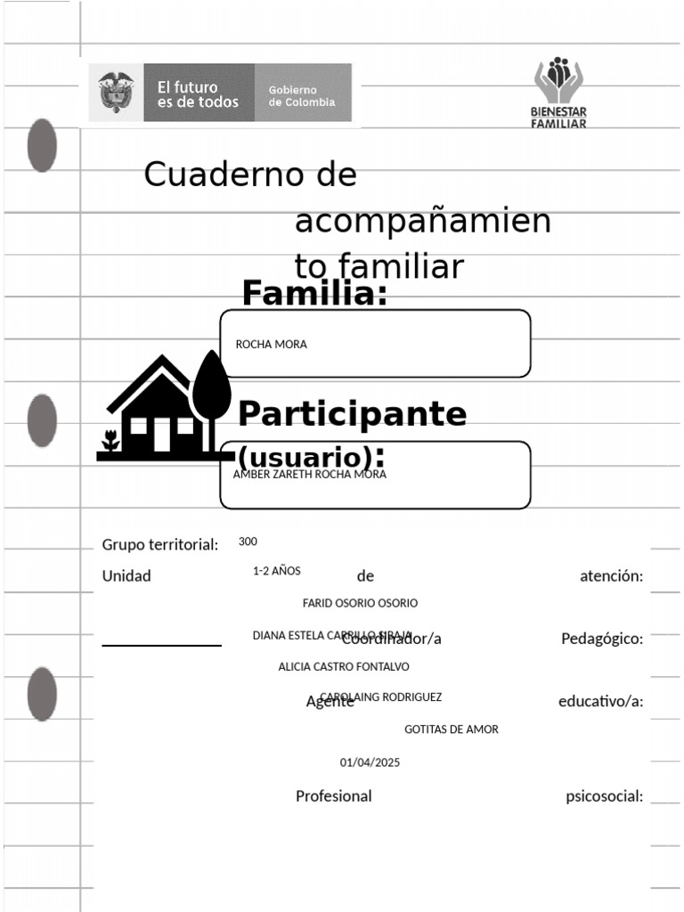 Amber Zareth Rocha Mora - Cuadernillo Familiar | PDF | Parto | Partería