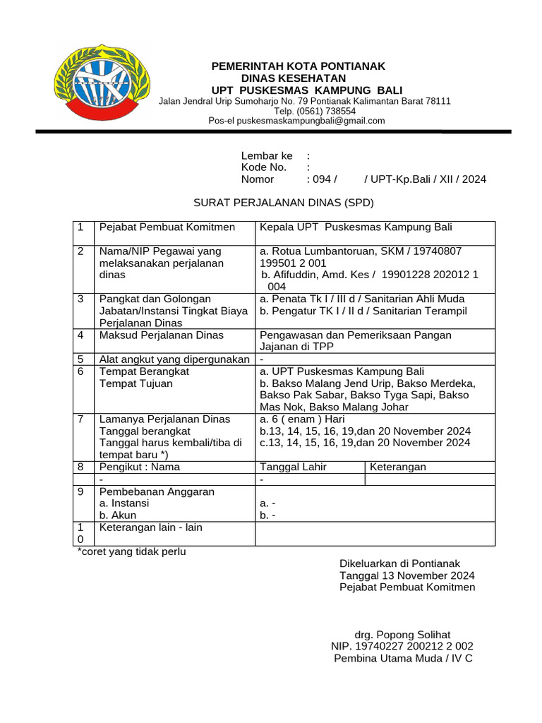 SPD Desember TPP 2024 | PDF