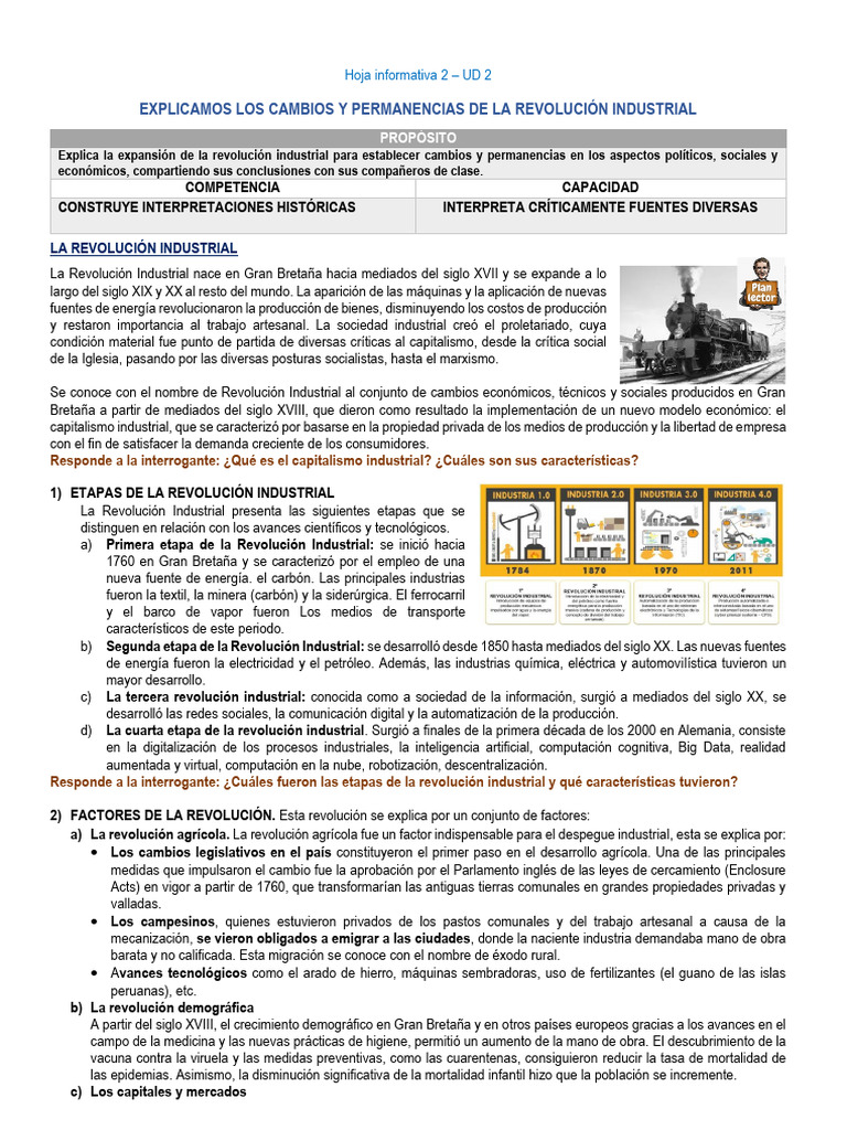 Guia-Aprendizaje n4 Ccss 4to U1 Revolucion Industrial | PDF ...