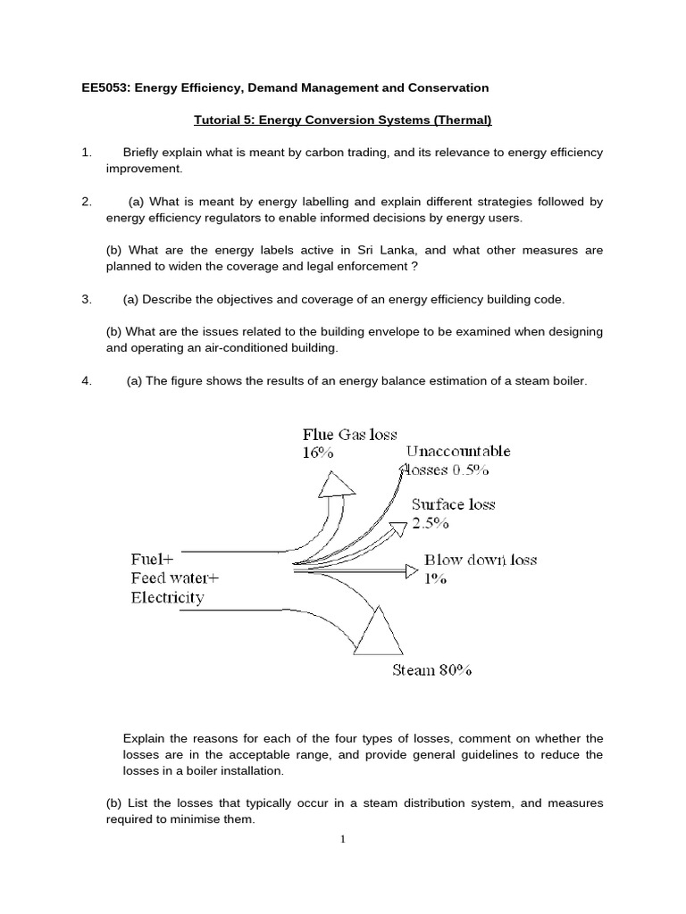 MSc21 Tutorial 5 Thermal Energy Management | PDF | Efficient Energy Use ...