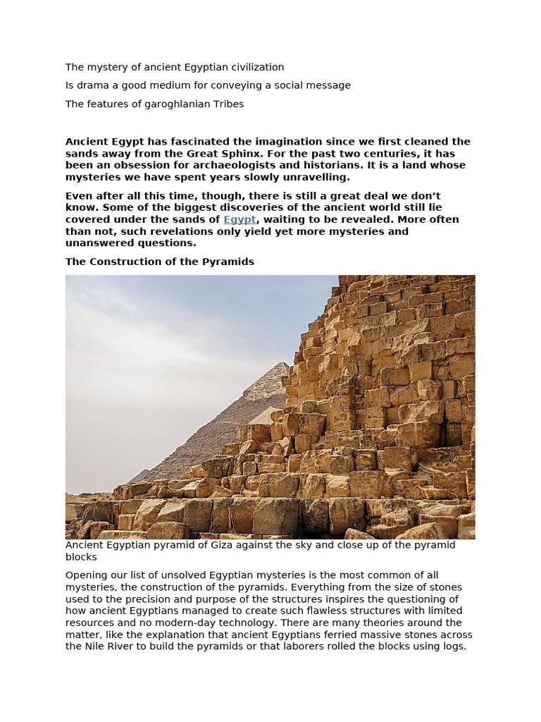 The Mystery of Ancient Egyptian Civilization | PDF | Akhenaten ...