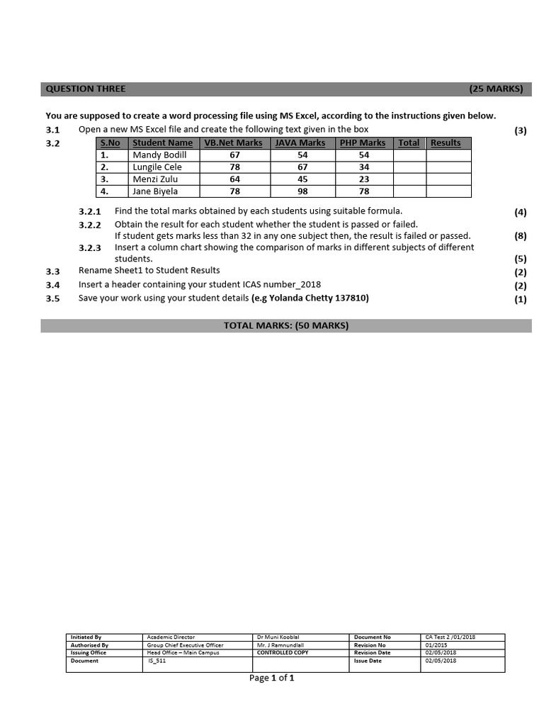 Excel Practical 6 | PDF