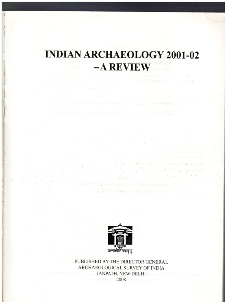 Indian Archaeology 2001-02 A Review | PDF