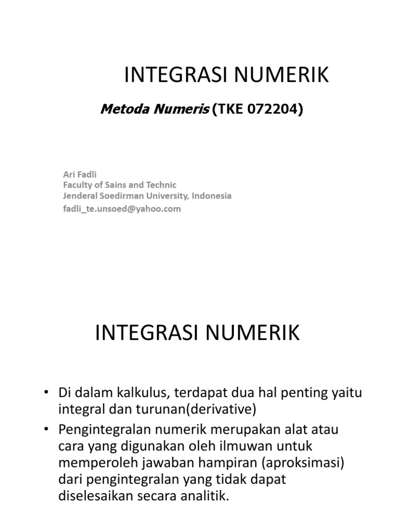 Integrasi Numerik | PDF