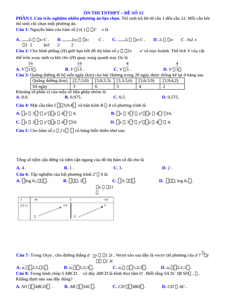 Đề Số 12 - Đề Thi Thử Chuyên LTV ĐN2 | PDF
