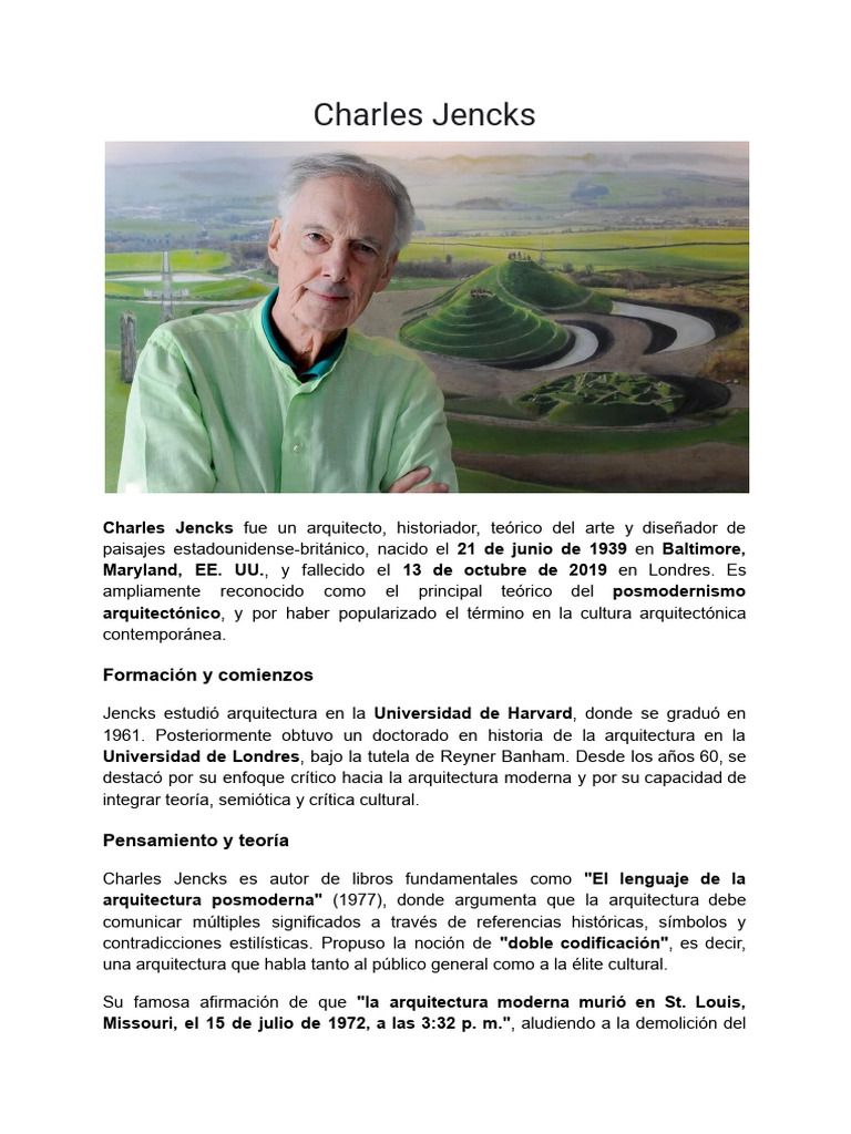Charles Jencks | PDF | Educación en artes liberales
