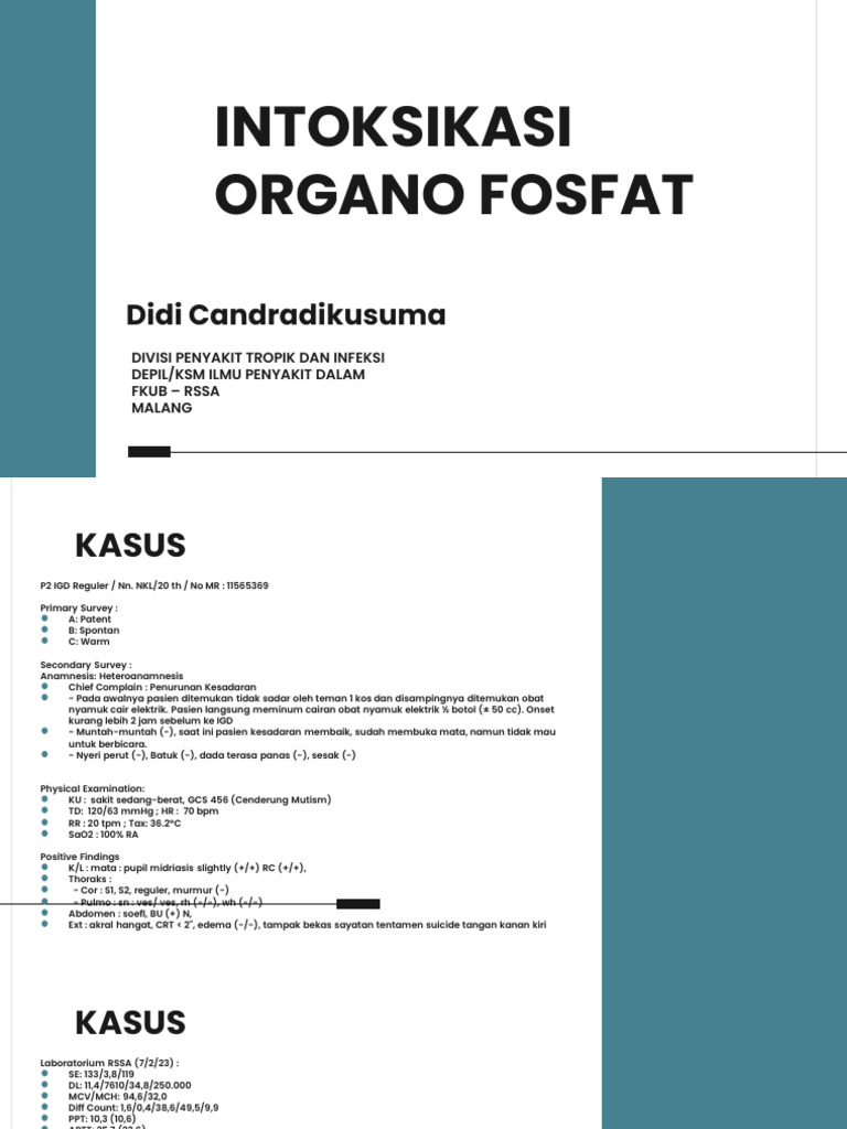 Intoksikasi Organofosfat | PDF