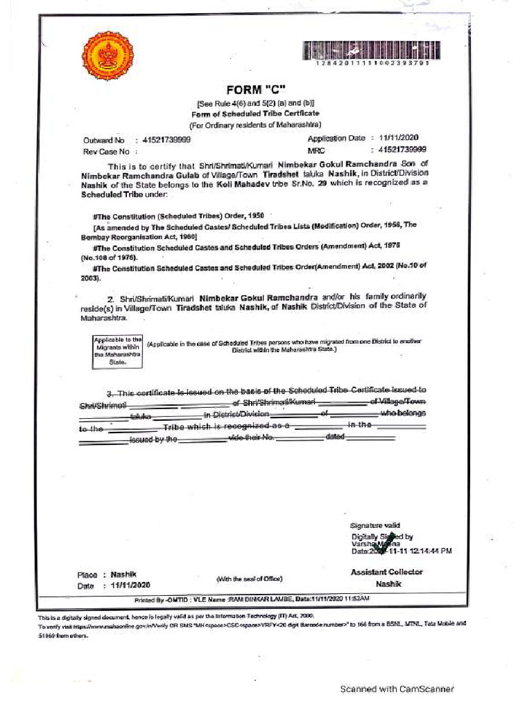 Relative Cast Certificate - Compressed | PDF