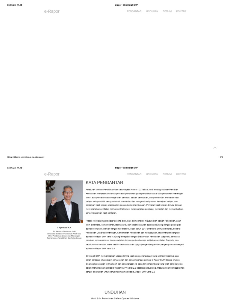 Erapor - Direktorat SMP | PDF