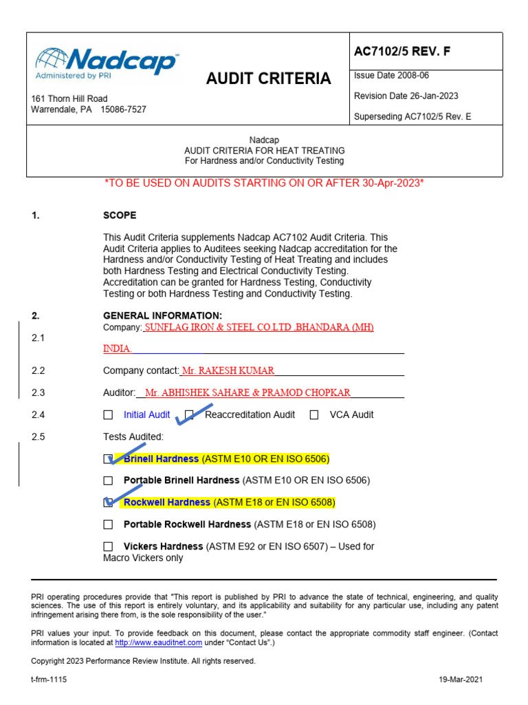AC7102 5 Rev. F - Clean 09.04.2025 | PDF | Calibration | Hardness