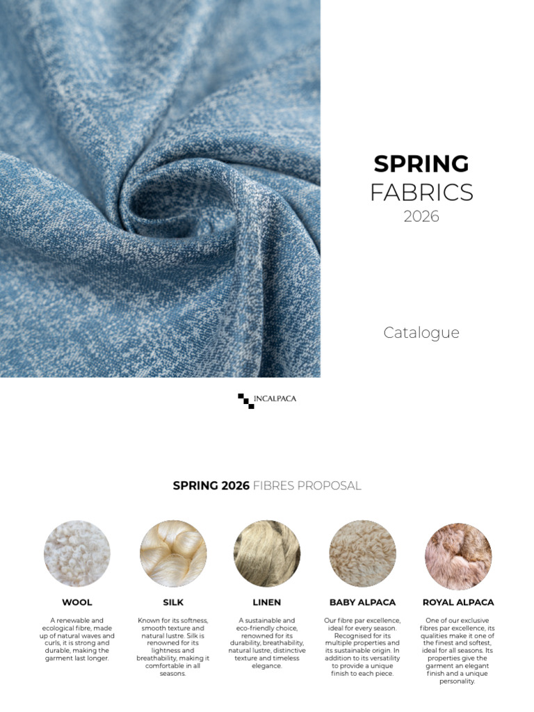 Spring 2026 Alpaca Fabrics Catalogue | PDF | Textiles | Wool