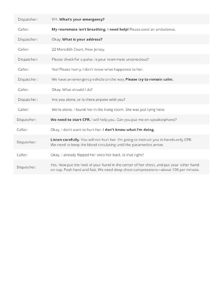 9-1-1 Conversations | PDF