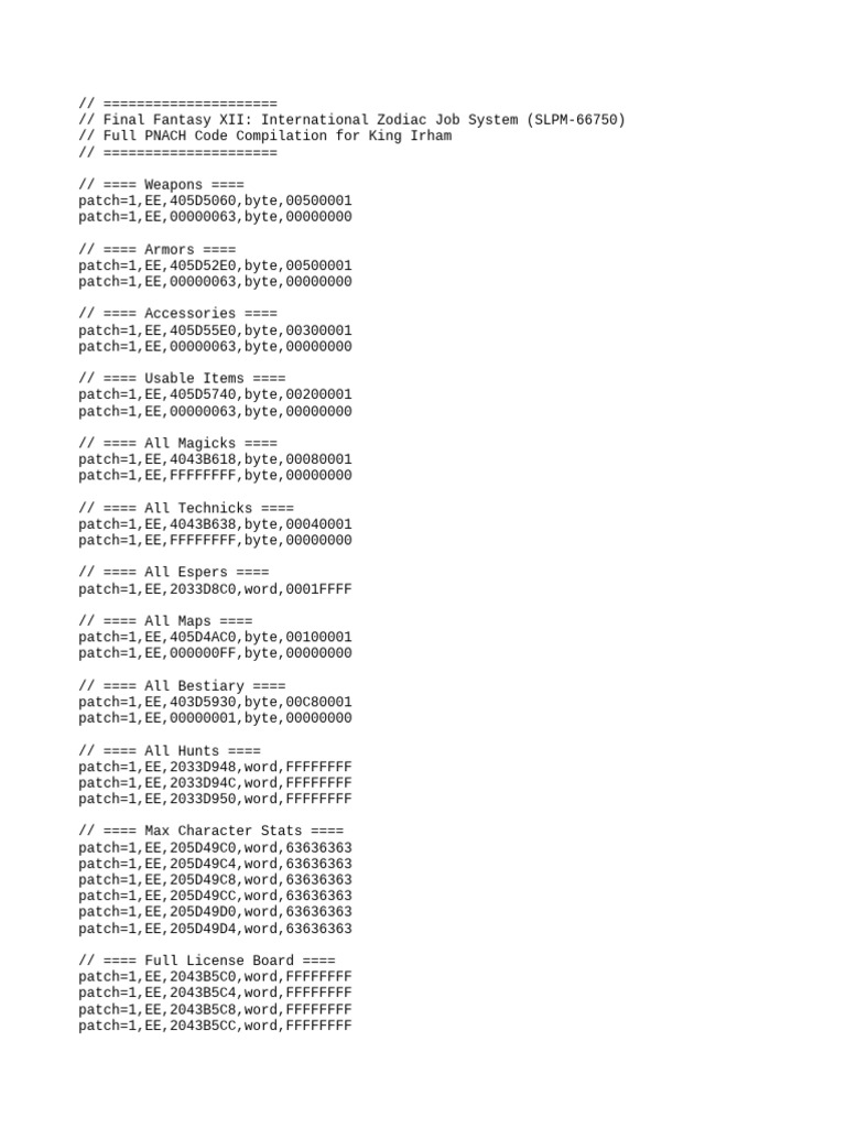 Ffxii Izjs Kingirham Pnach | PDF | Square Enix | Speculative Fiction ...
