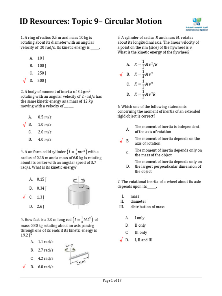 PHY61 Topic 10 Rotation AK | PDF | Rotation Around A Fixed Axis ...