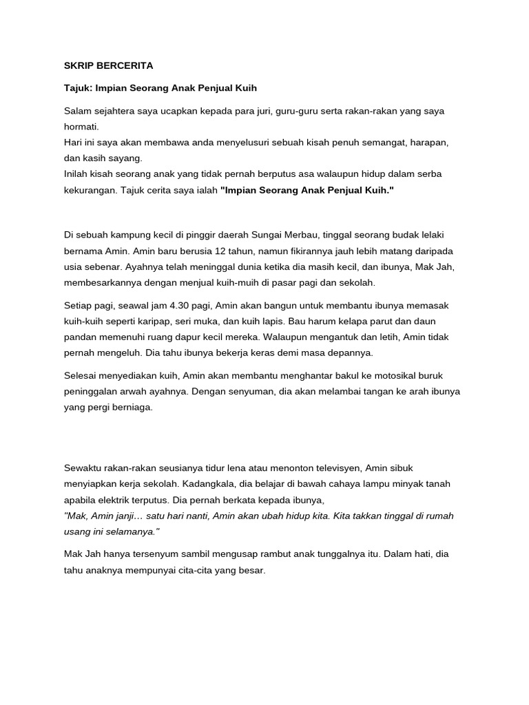 Skrip Bercerita | PDF