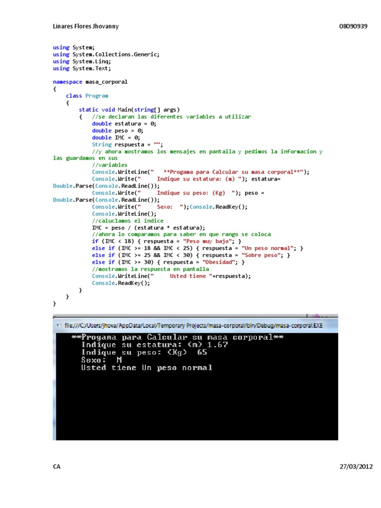 Programas C# | PDF