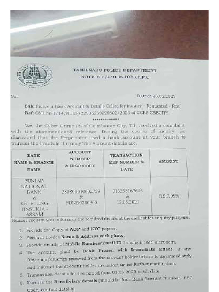 Cyber Crime Notice | PDF