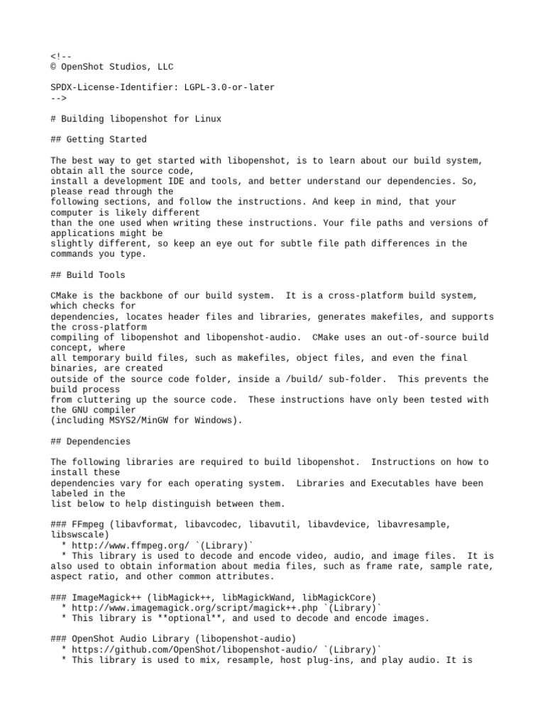 Open Shot Install-Linux | PDF | Computer Science | Unix Software